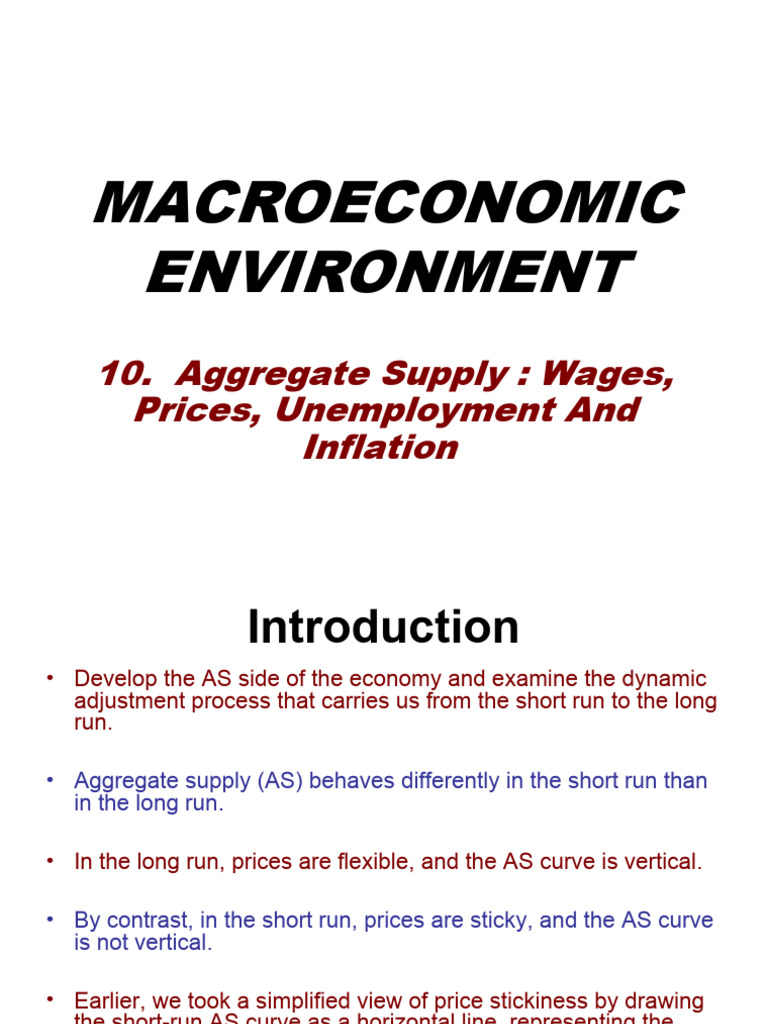 MEE - 10 - AS - Wages, Prices, Unemployment - Inflation - (2021) | PDF ...