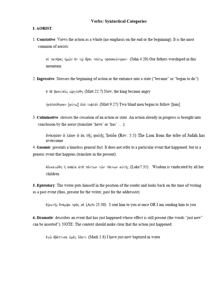 Culminative Verbs in Greek Syntax | PDF | Grammar | Linguistics