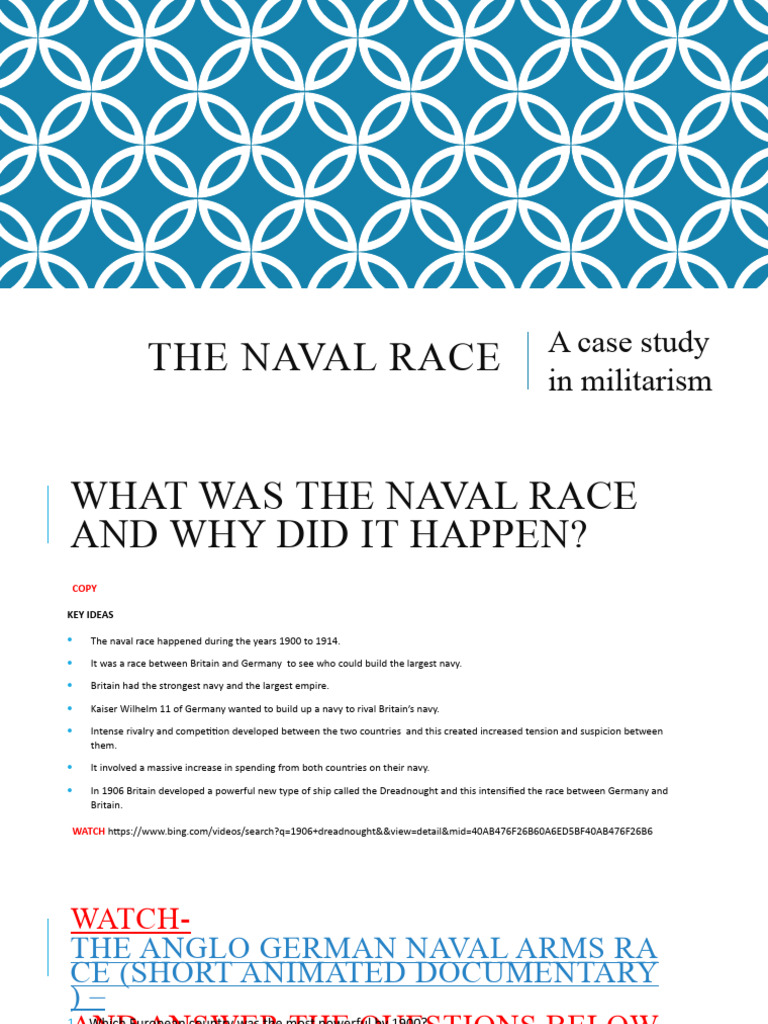 4 - Militarism - The Naval Race | PDF | Navies | Conflicts