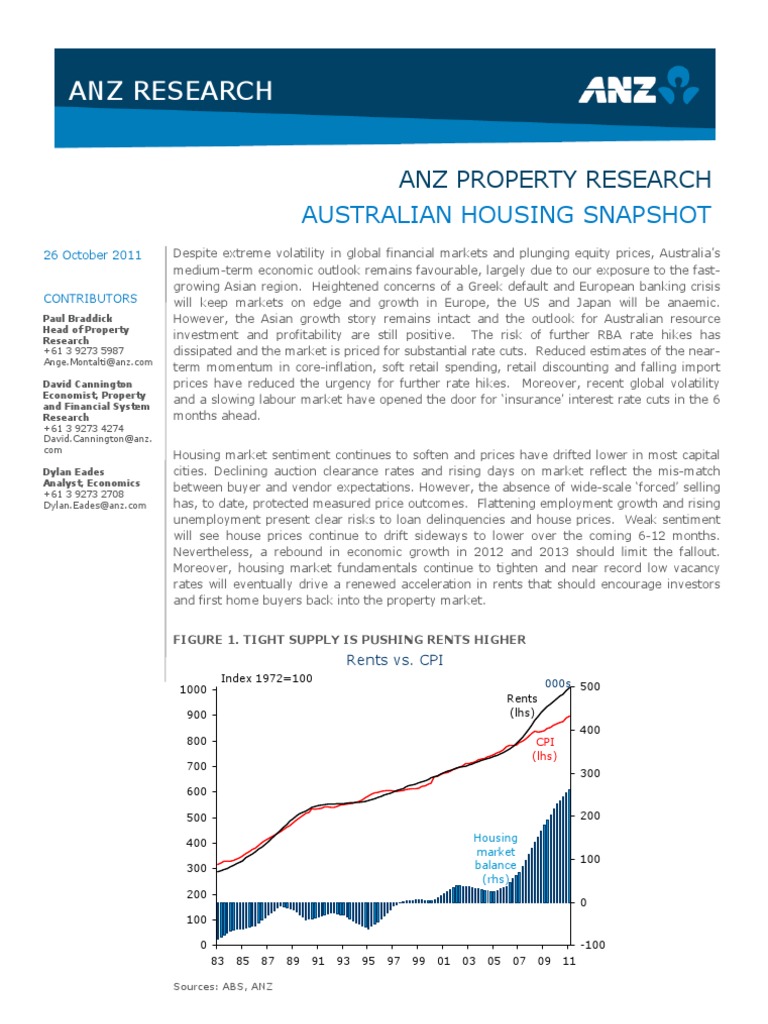 Australian Housing Market Overview 2011 | PDF | Financial Services ...