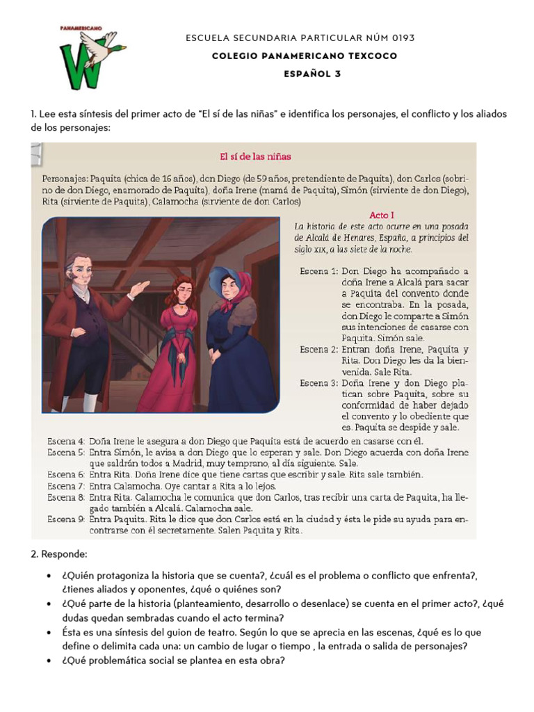 Análisis del primer acto de "El sí de las niñas" | PDF
