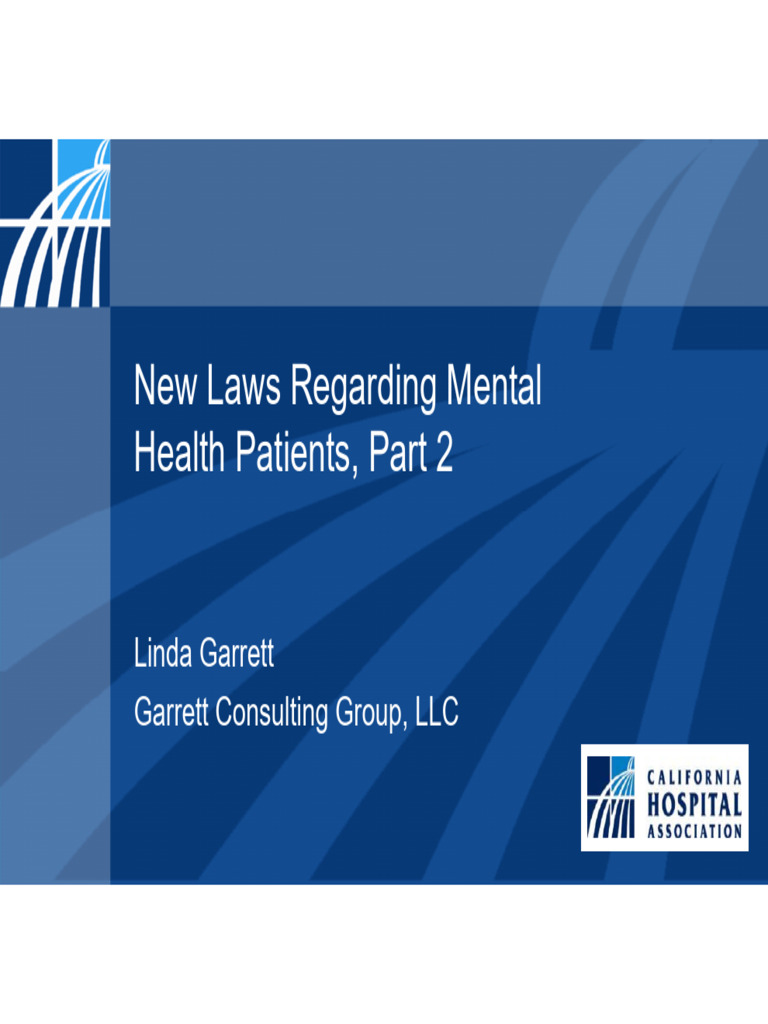 New Law Regarding Mental Health Part 2 1 Up | PDF | Patient | Psychiatry