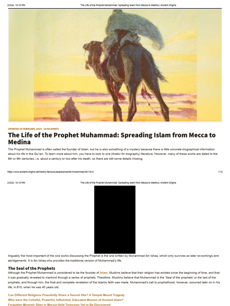 The Life of The Prophet Muhammad - Spreading Islam From Mecca To Medina ...