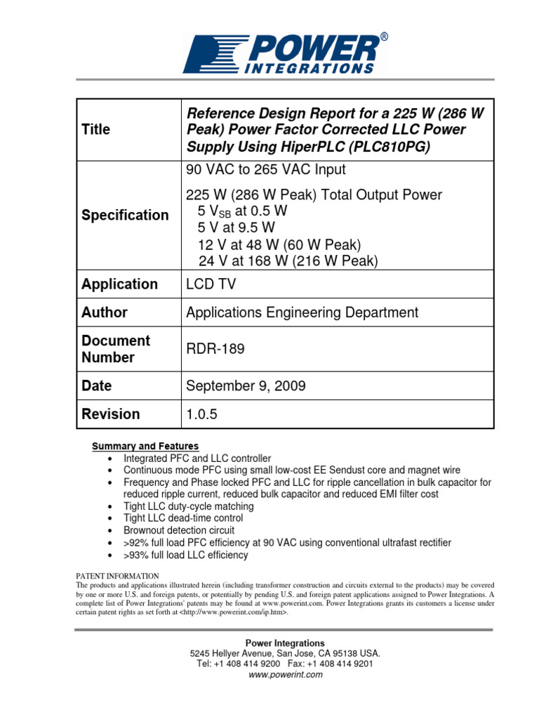 LCD TV Power Supply | PDF | Rectifier | Capacitor