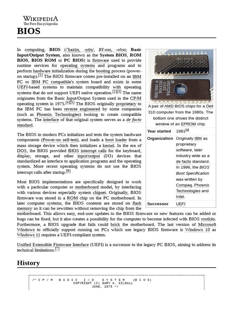 Bios | PDF | Bios | Booting