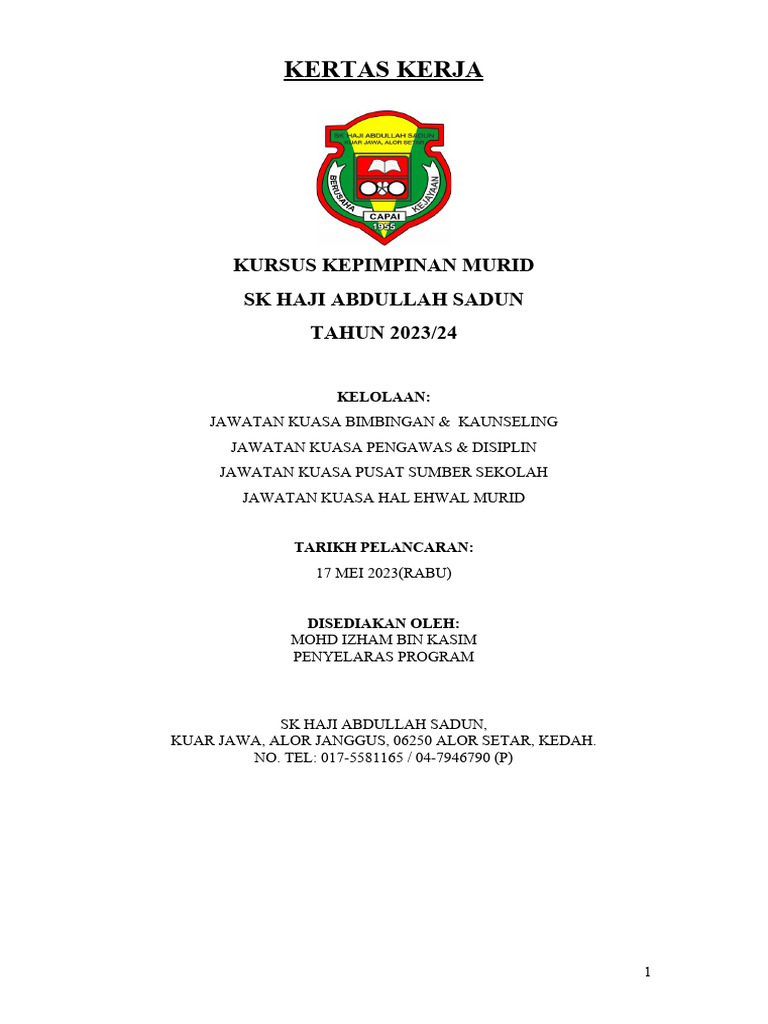 Kursus Kepimpinan 2023 | PDF