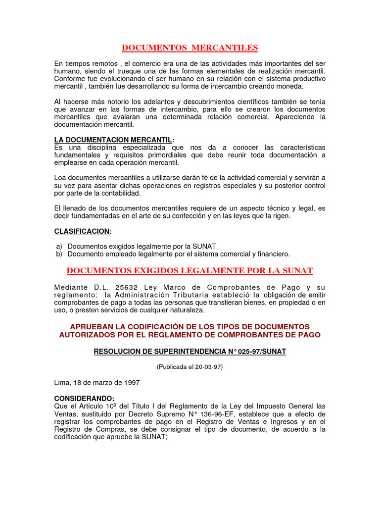 Documentos Mercantiles | PDF