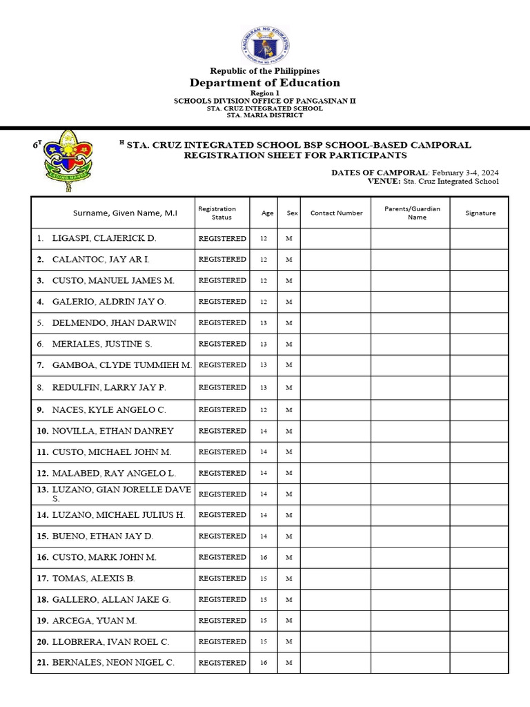 Scis BSP Registration | PDF