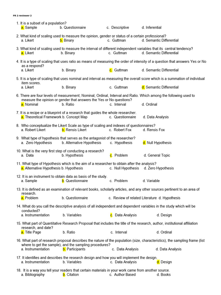 Practical Research 2 Reviewer 01 | PDF | Computers