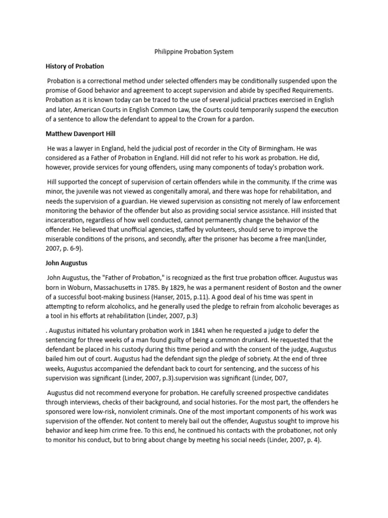 Probation System | PDF | Probation | Parole