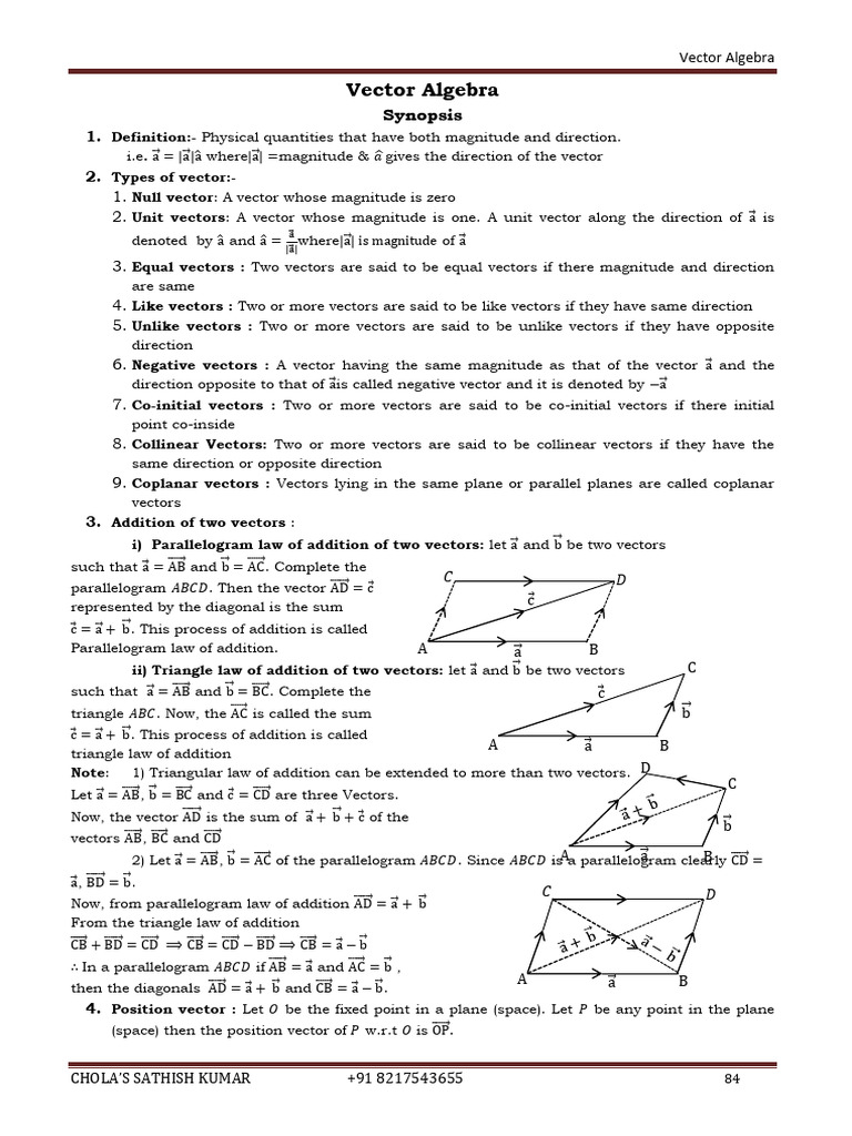 10 Vectors 1 | PDF | Euclidean Vector | Euclidean Geometry