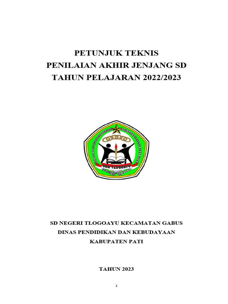Pos Penilaian Akhir Jenjang SD Ta.2023 SD Tlogoayu | PDF