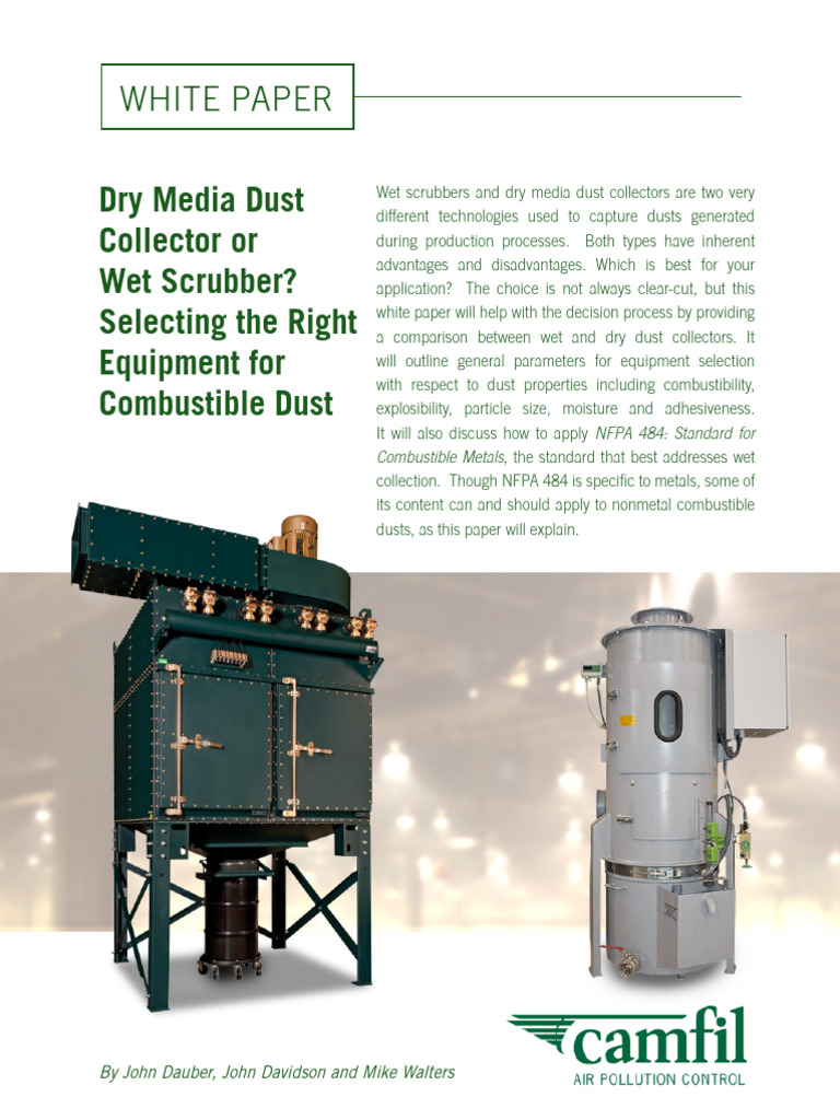 White Paper - Dry Versus Wet Dust Collection | PDF | Technology ...