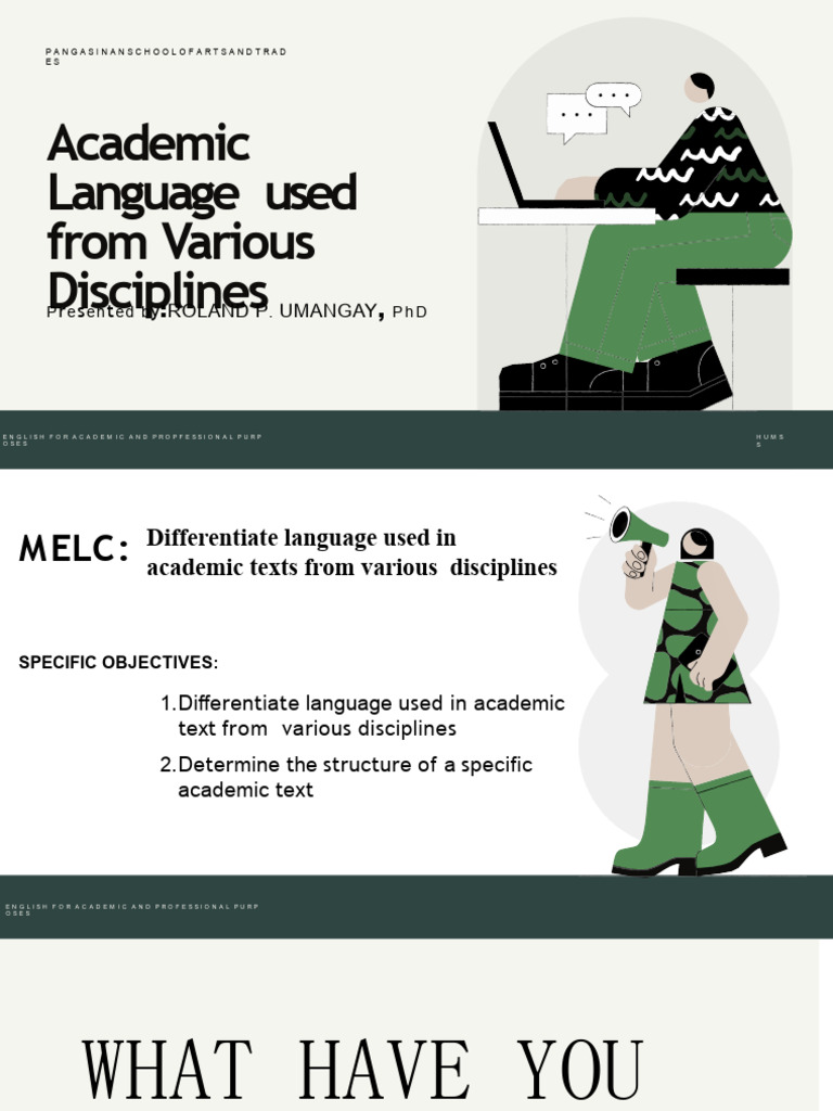 Lesson 1 Language Used in Variety of Text | PDF