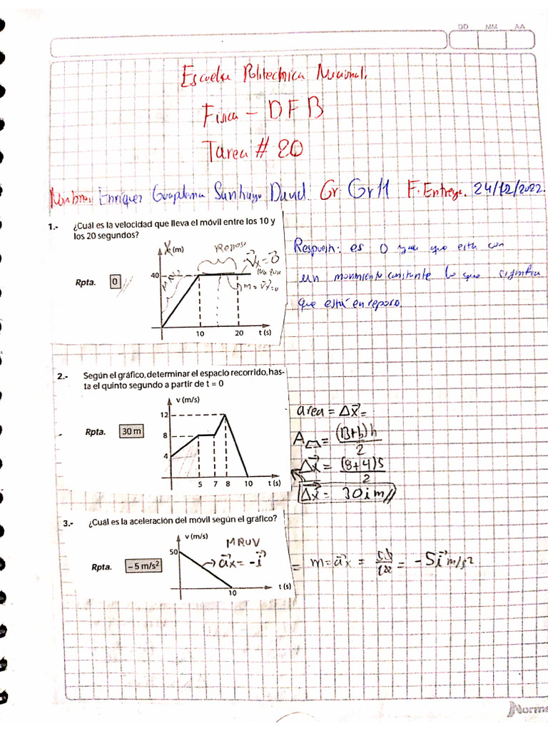 Deber 20. Fisica EPN | PDF