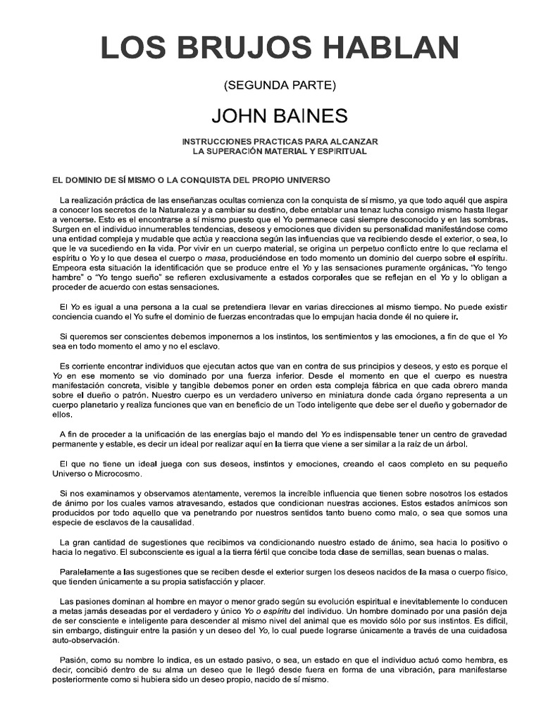 Los Brujos Hablan - 4 | PDF