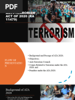 RA 11479 - Anti-Terrorism Act of 2020 | PDF | Detention (Imprisonment) | Arrest