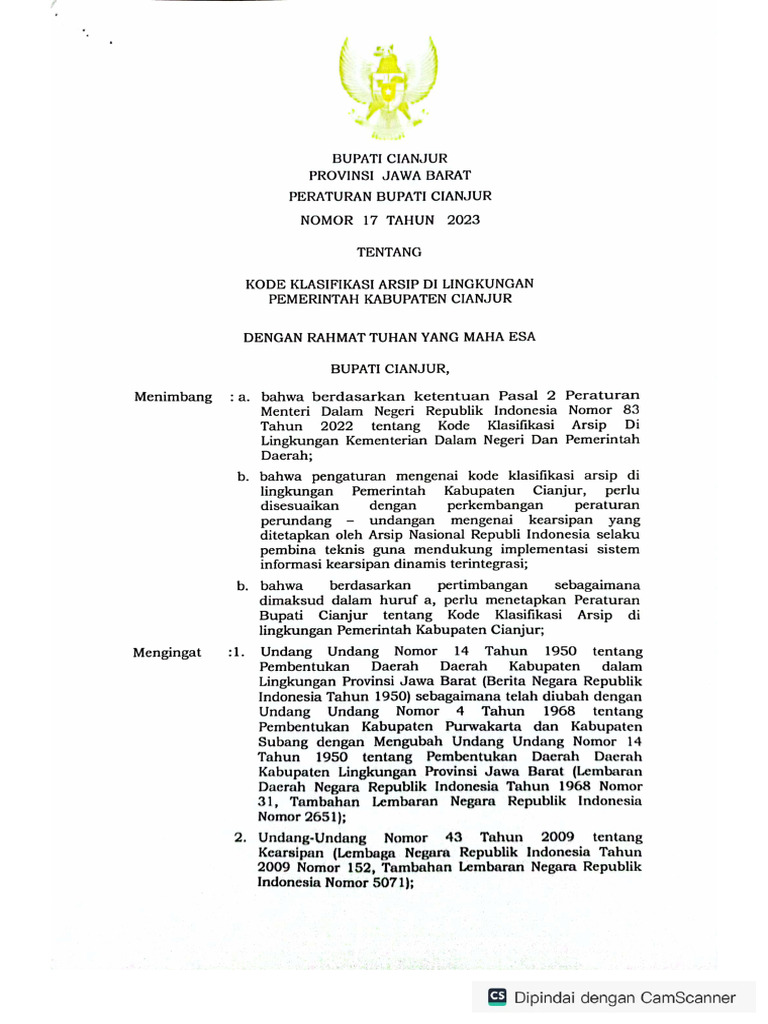 Kode Klasifikasi Arsip | PDF | Griya & Taman