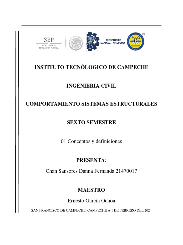 01 Conceptos y Definiciones | PDF | Ingeniería estructural | Análisis ...