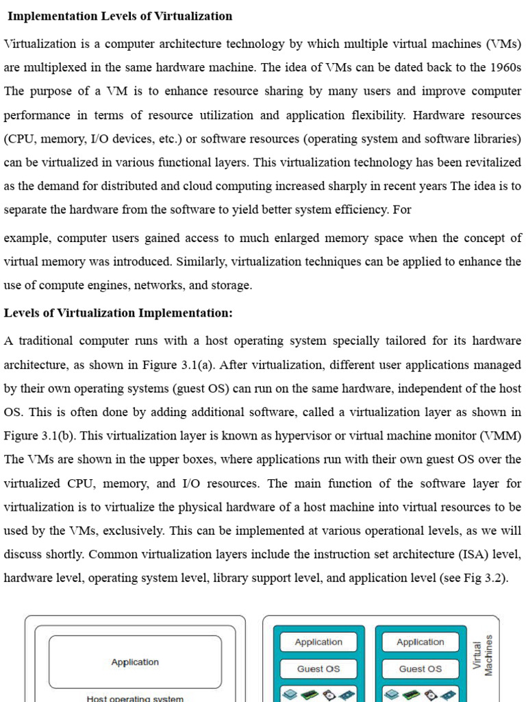 Implementation Levels of Virtualization | PDF