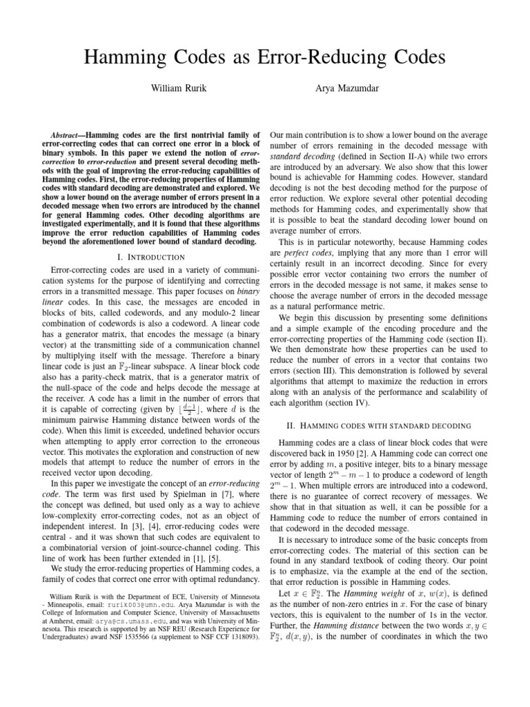 Hamming Er C | PDF | Mathematics | Statistical Theory
