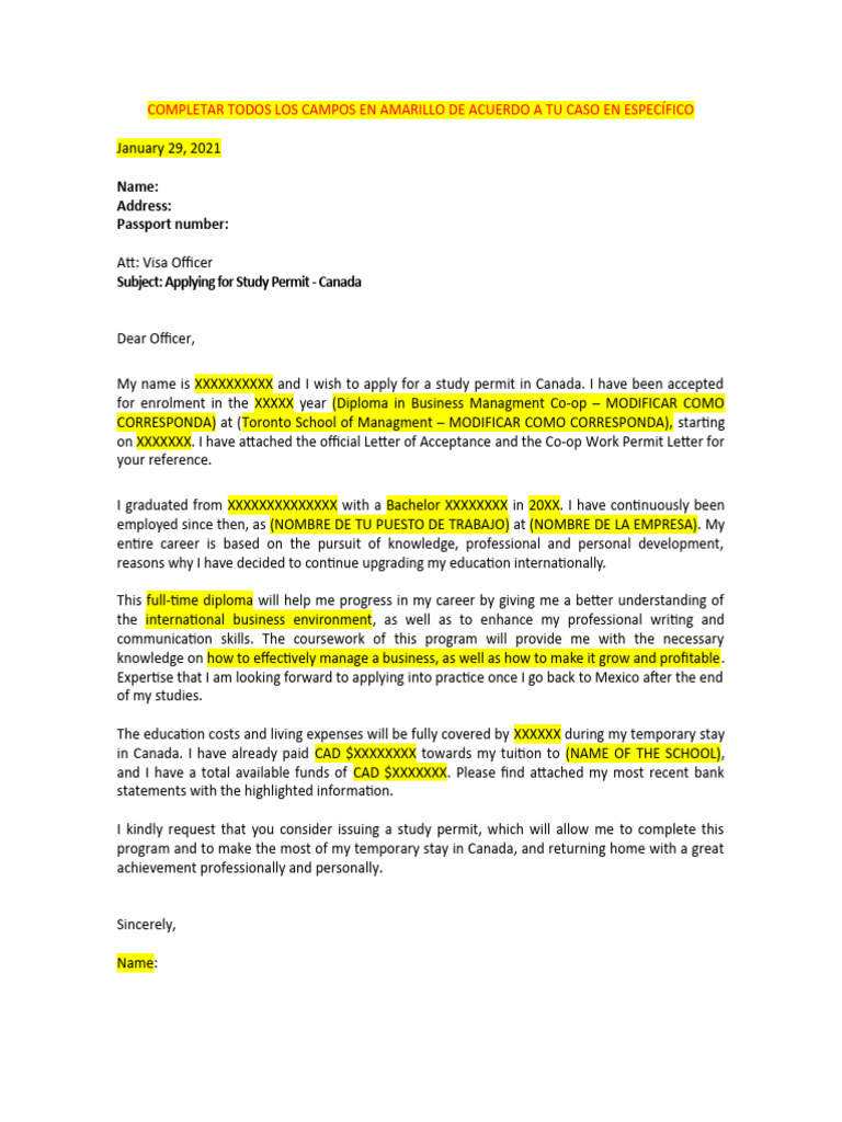 Ejemplo - Cover Letter | PDF