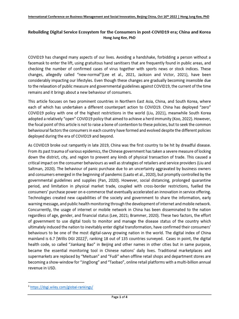 2022 - Rebuilding Ditigal Service Ecosystem For Consumers in post ...