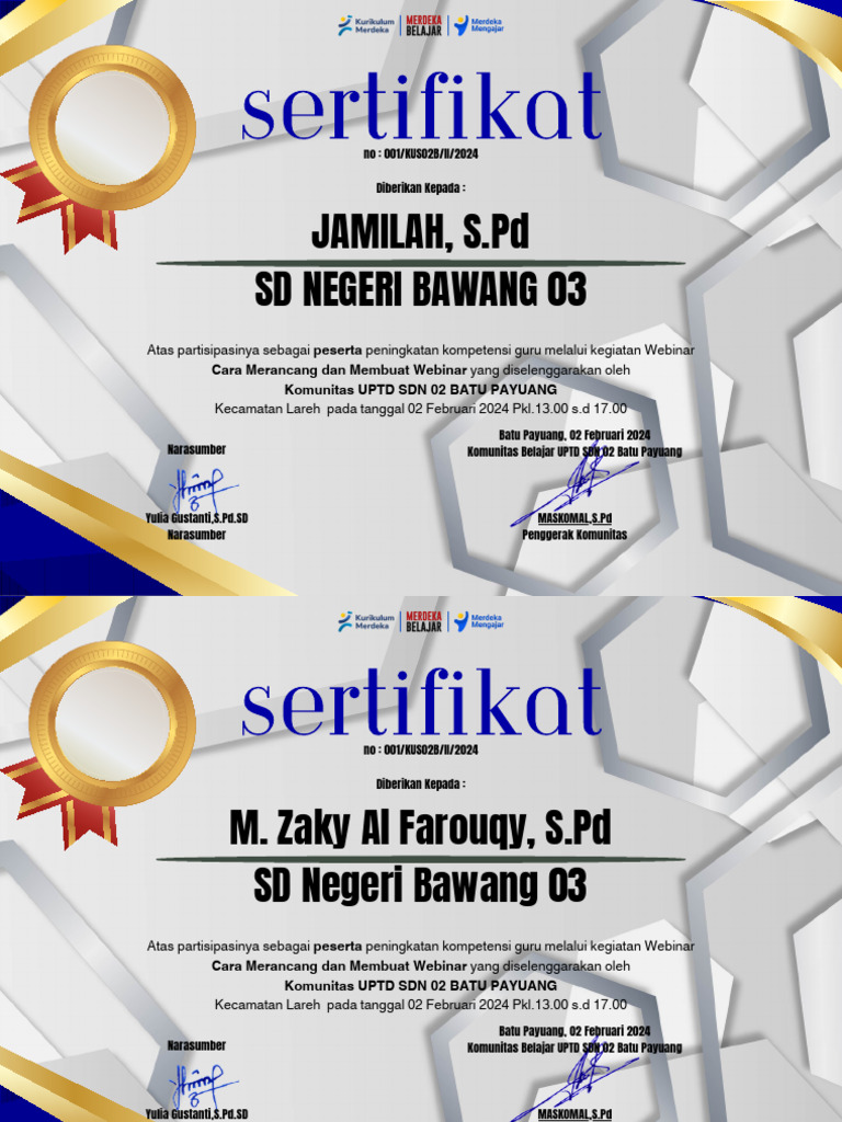 Sertifikat Kombel | PDF