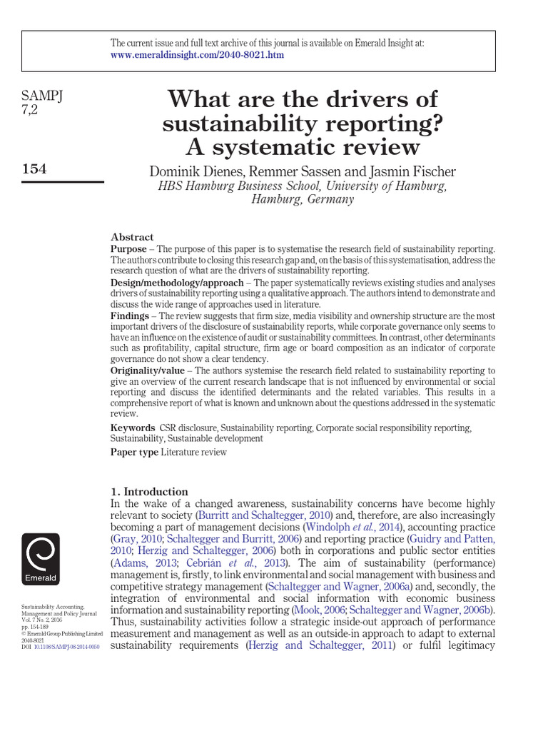 10 1108 - Sampj 08 2014 0050 | PDF | Systematic Review | Sustainability