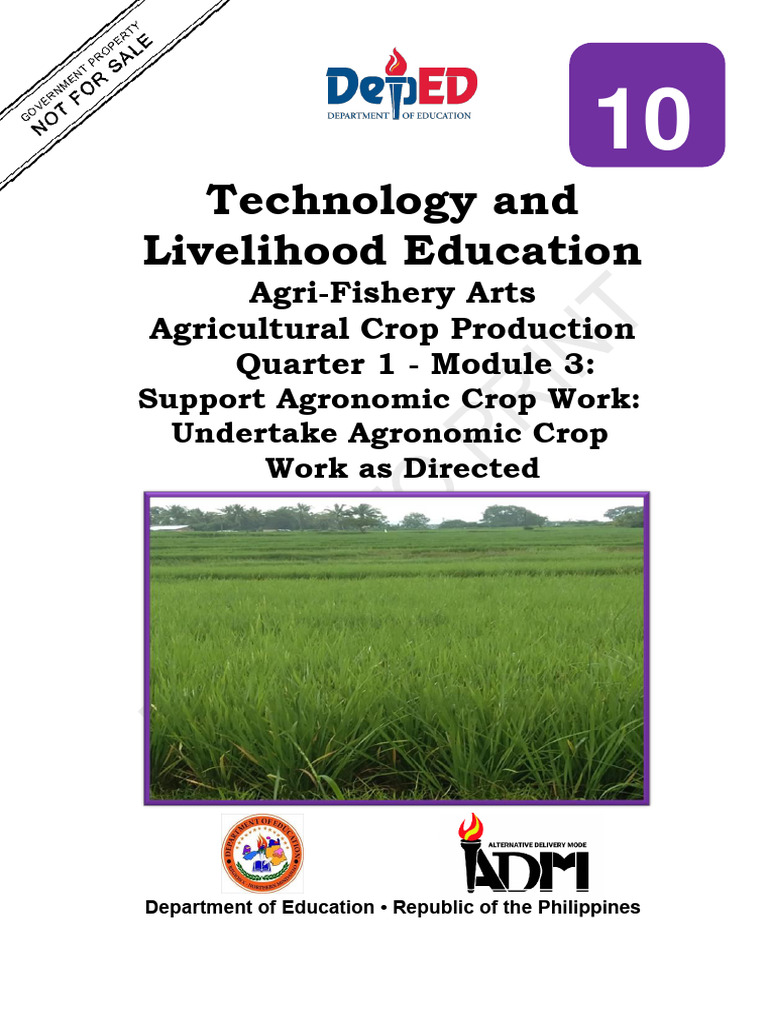 Tle10 Afa Agricrop q1 Mod3 Undertakeagronomiccropworkasdirected v5 ...