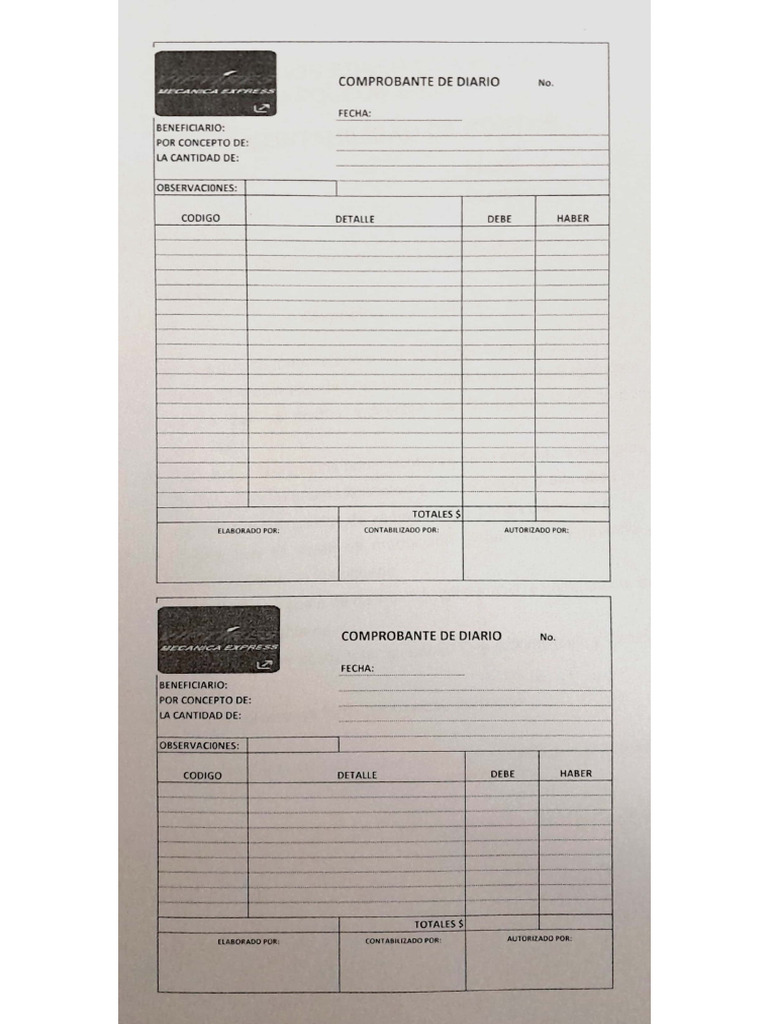 Comprobante Diario | PDF