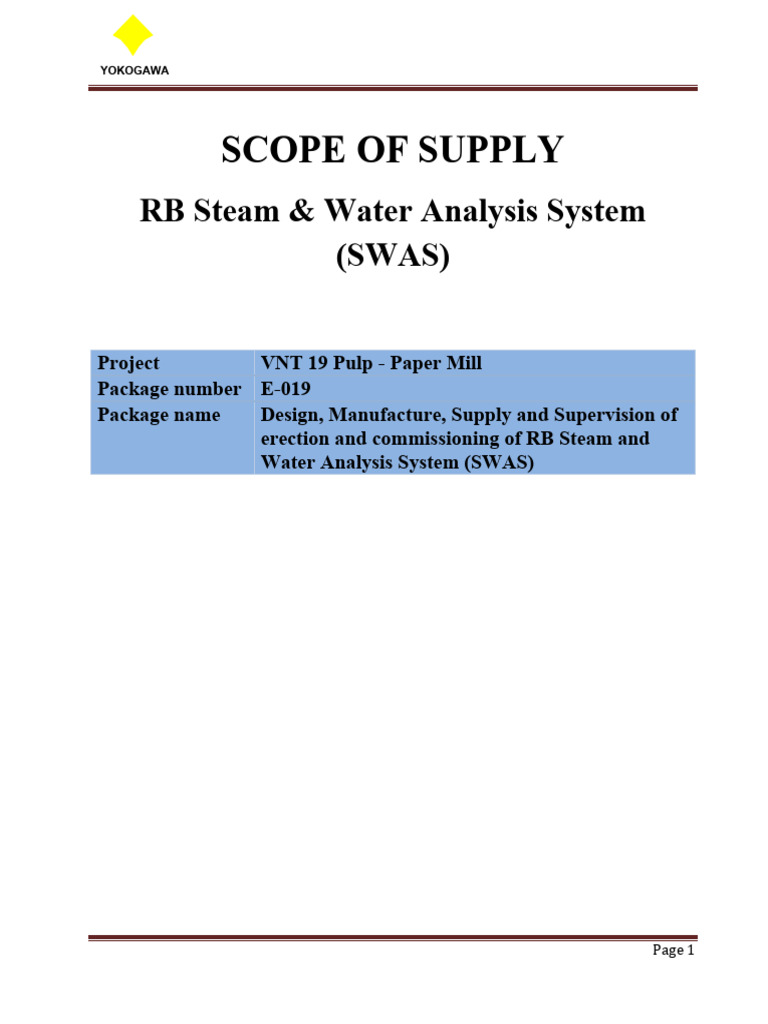 RB Steam & Water Analysis System | PDF | Physical Chemistry | Applied ...