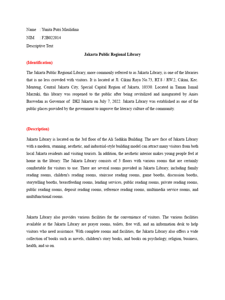 Descriptive Text | PDF | Libraries | Jakarta