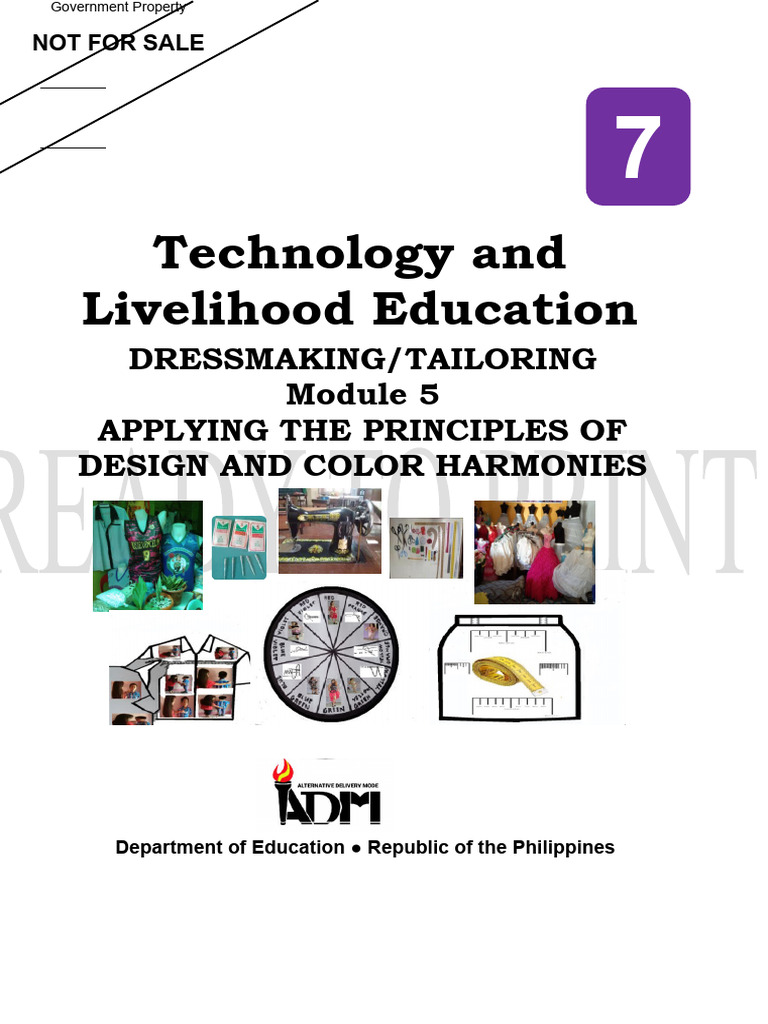 TLE7 - Mod5 - Apply The Principles of Design and Color - v5 | PDF | Color | Learning