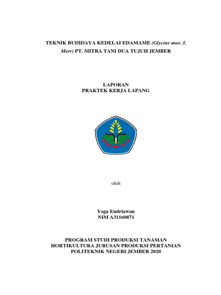 Teknik Budidaya Edamame di Jember | PDF | Bisnis