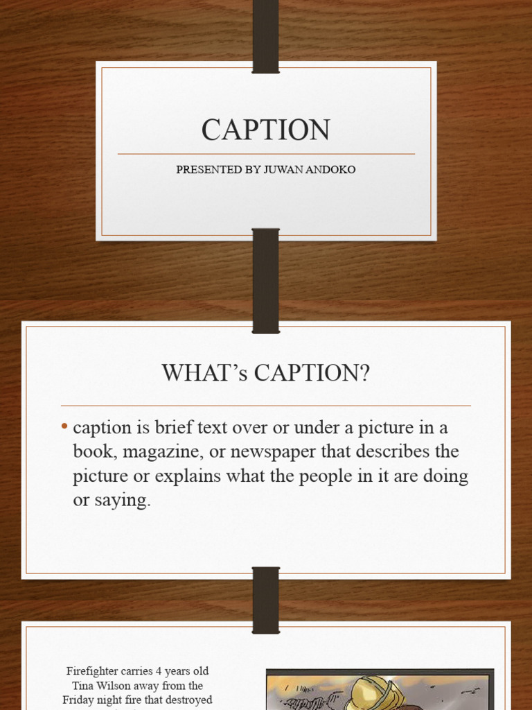 Understanding Captions in Photography | PDF
