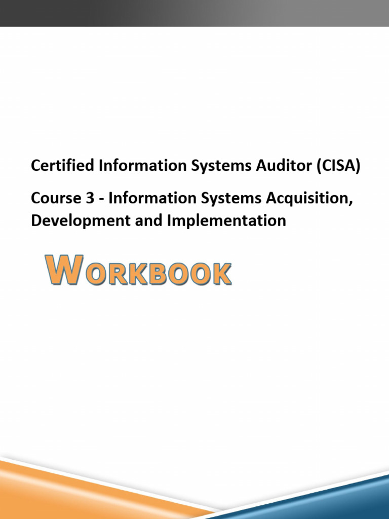 CISA_WB03 | PDF | Project Management | Computing