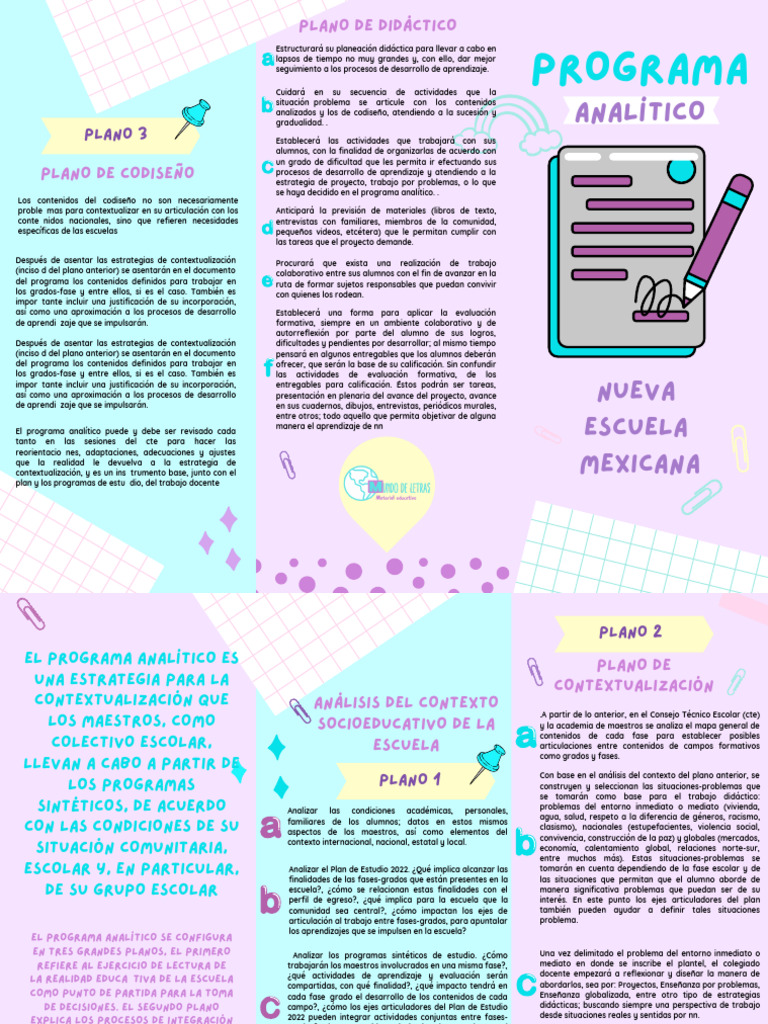 Tríptico Programa Analítico | Descargar gratis PDF | Evaluación ... Tríptico Programa Analítico | Descargar gratis PDF | Evaluación ...