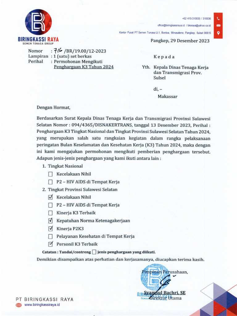 Berita Acara Personil k3 Terbaik | PDF