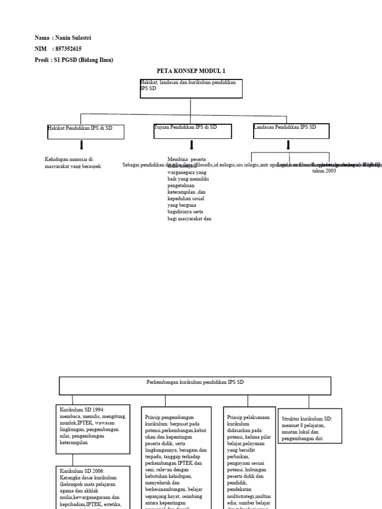Peta Konsep Modul 1 Dan 2 Ips | PDF