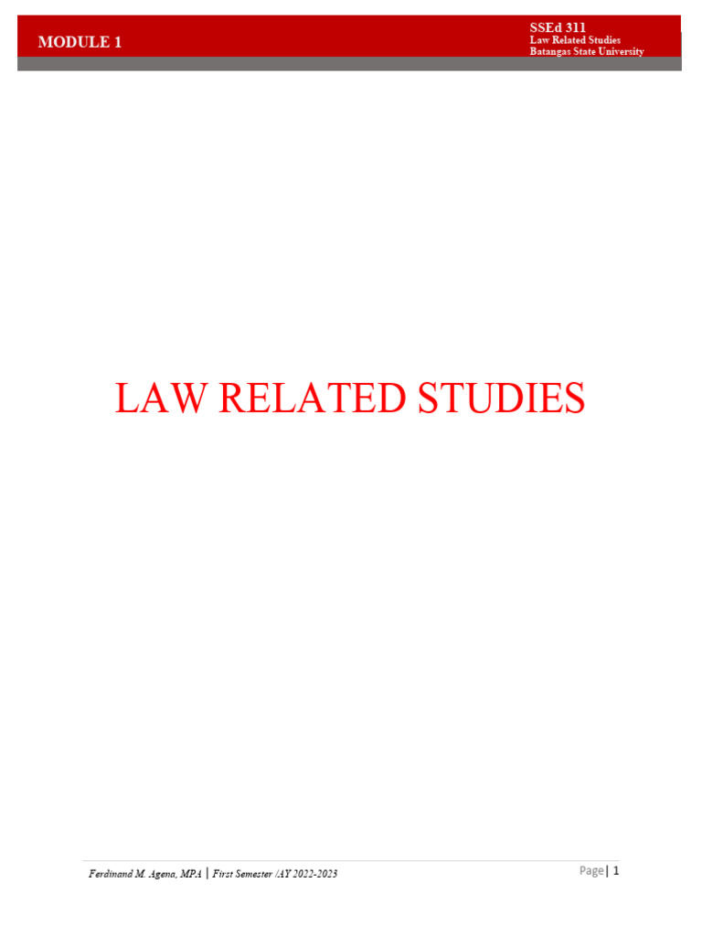 Law 1 | PDF
