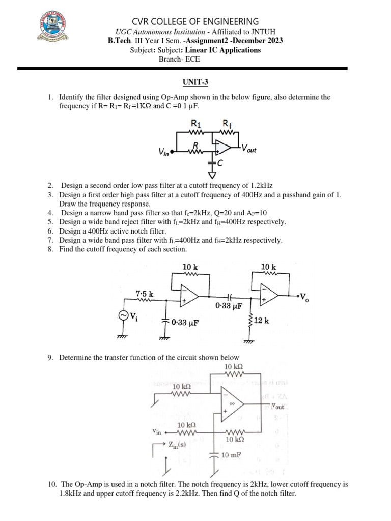 Linear IC Applications Assignment2 | PDF | Analog To Digital Converter ...