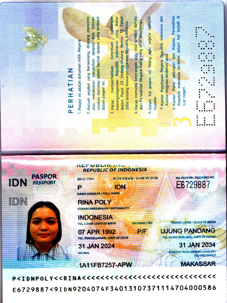 Passport Rina Poly Gabung | PDF