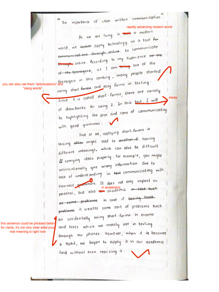 IGCSE English Language B Section B Essay Annotated | PDF