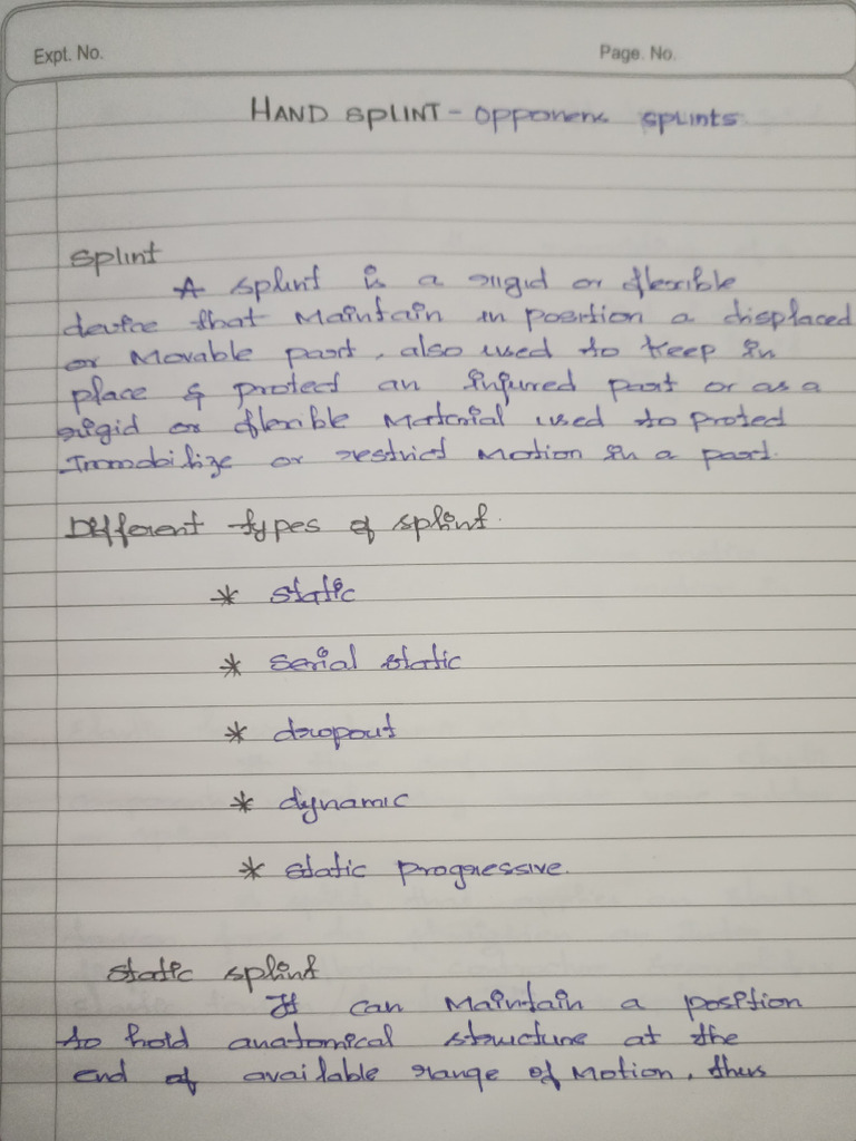 Opponens Splint | PDF