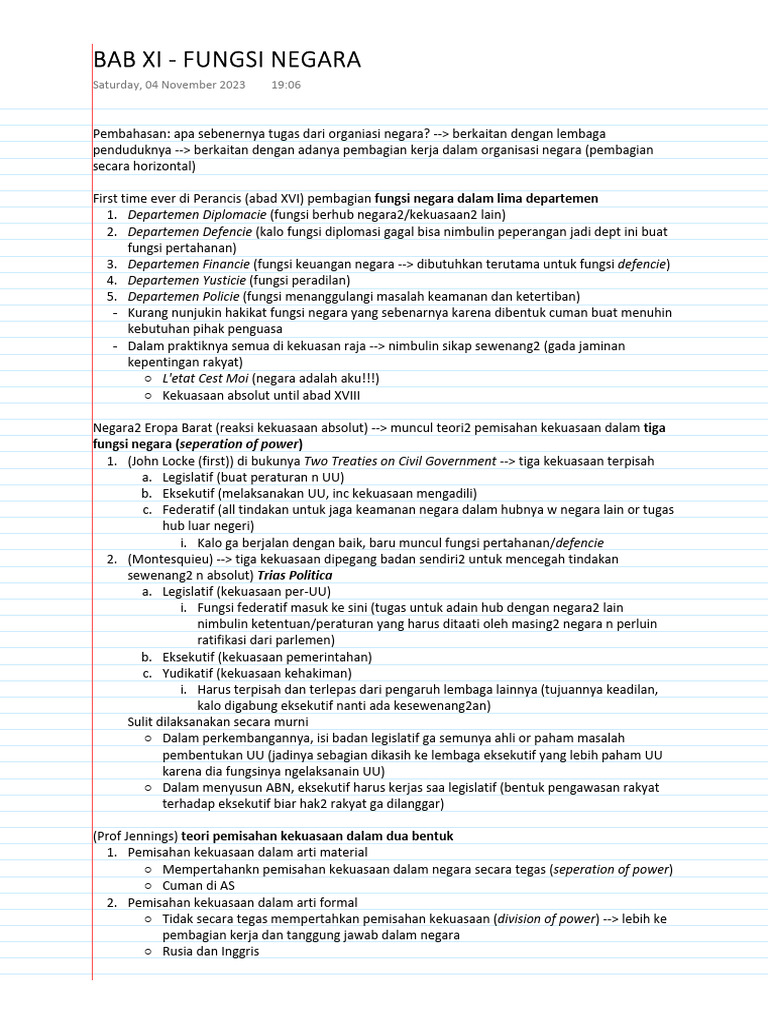 Ilneg Bab XI (0411) - Fungsi Negara | PDF