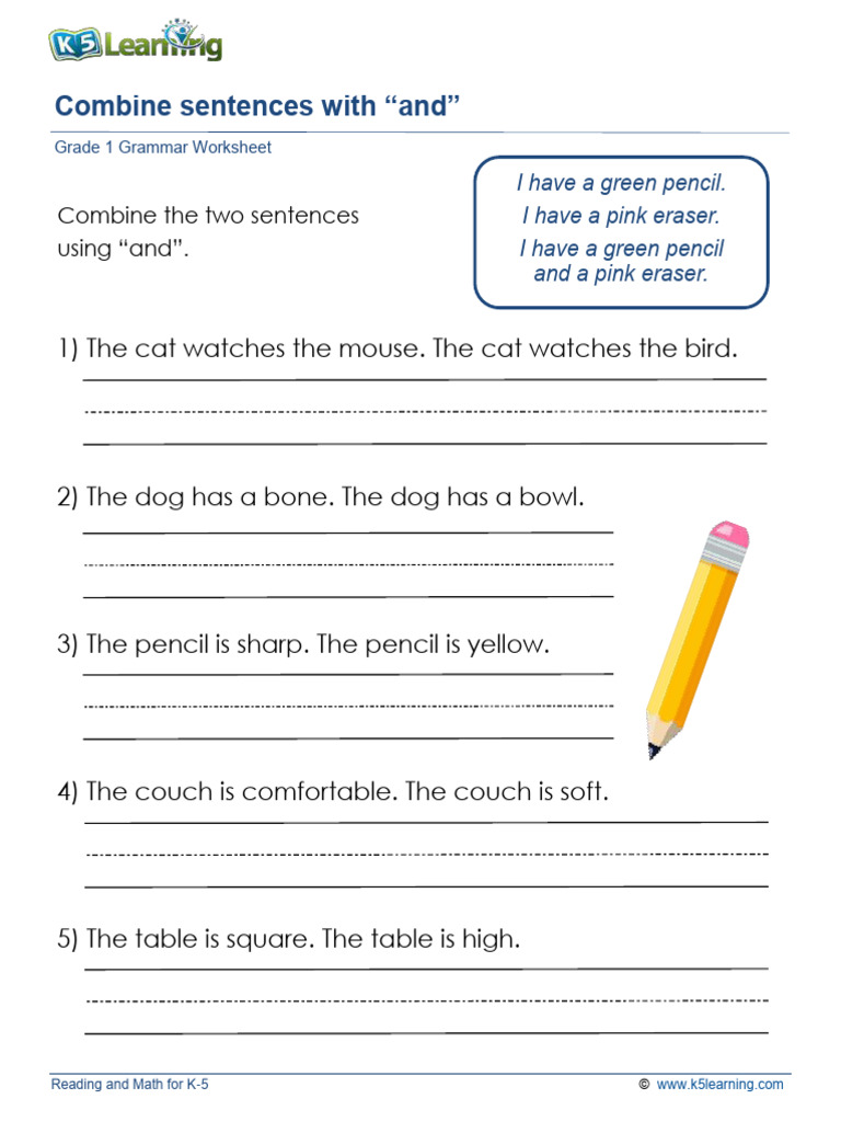 Grade 1 Conjunctions and C | PDF