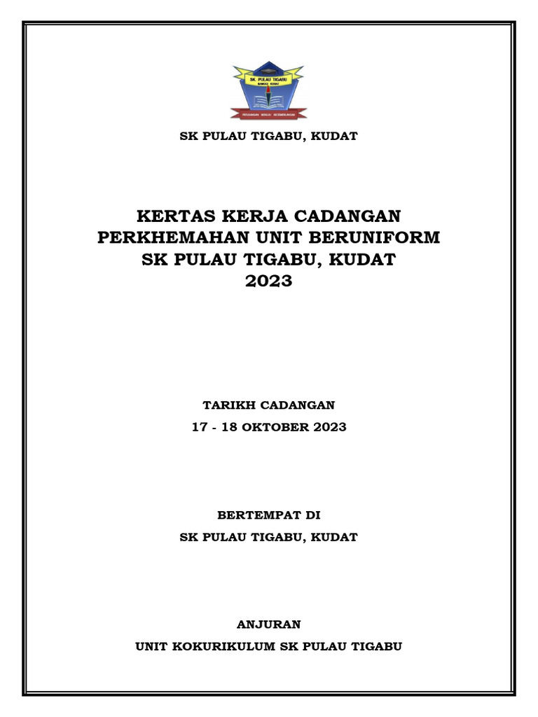 Perkhemahan Unit Beruniform SK Pulau Tigabu | PDF