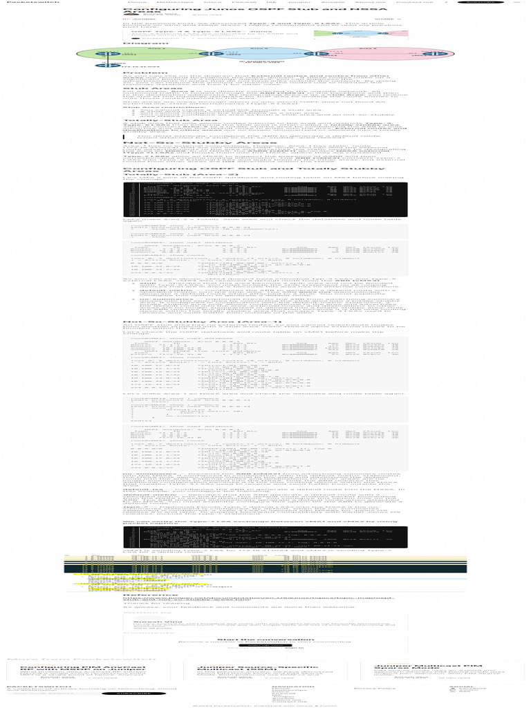 Configuring Junos OSPF Stub and NSSA Areas | PDF | Network Layer ... Configuring Junos OSPF Stub and NSSA Areas | PDF | Network Layer ...
