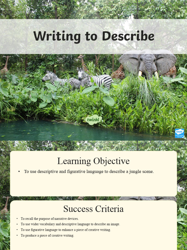 PowerPoint - Descriptive Writing | PDF